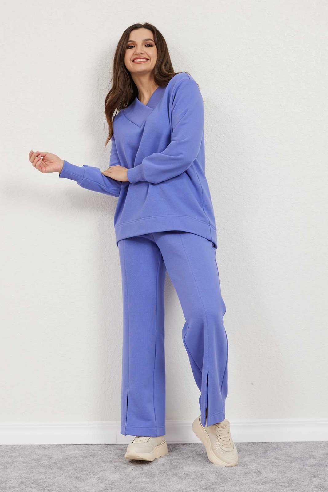 Костюм брючный 894 лаванда MisLana купить в интернет магазине | в наличии